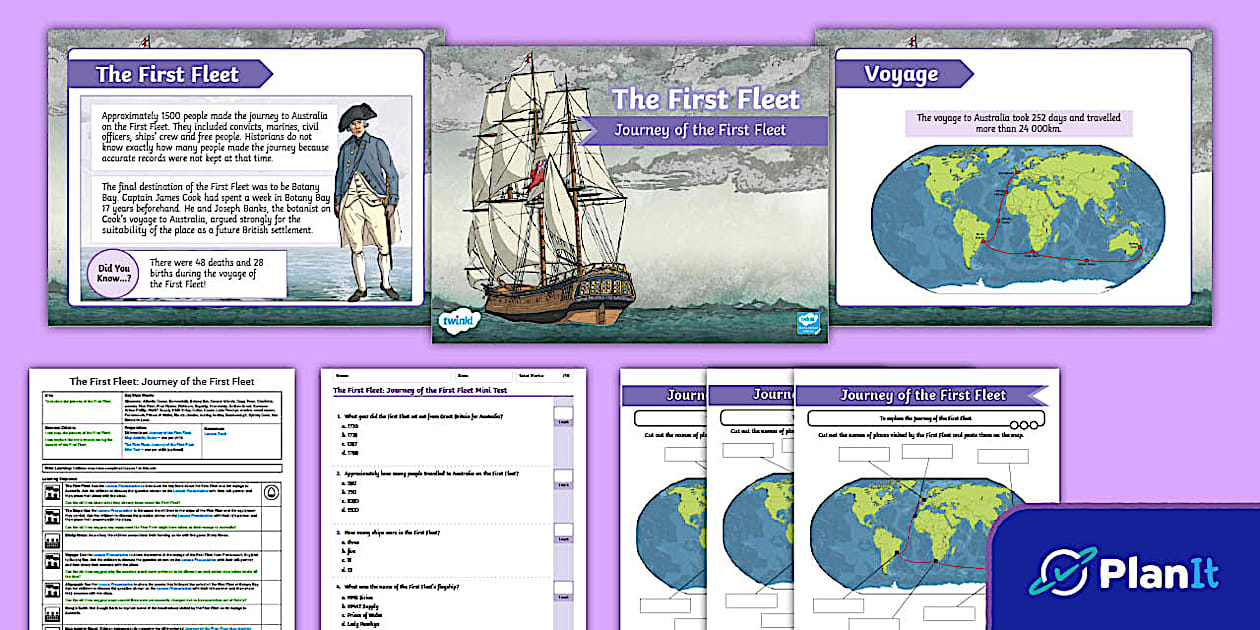 Year 4 Journey of The First Fleet Lesson Pack (teacher made)