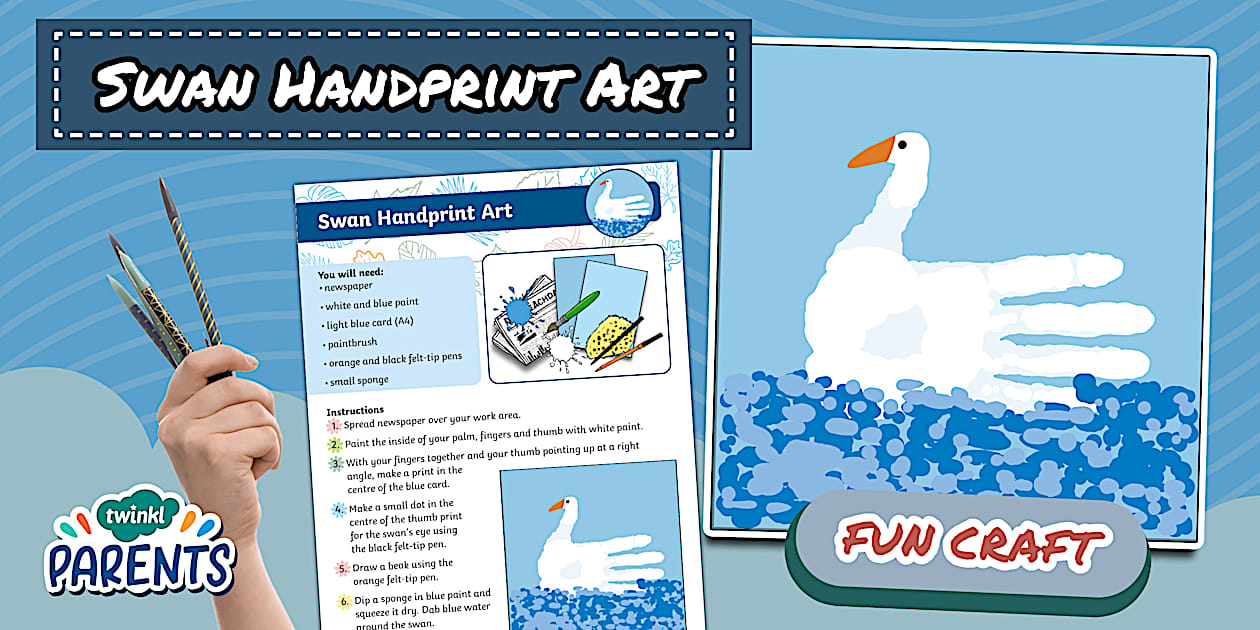 Swan Handprint Art Activity