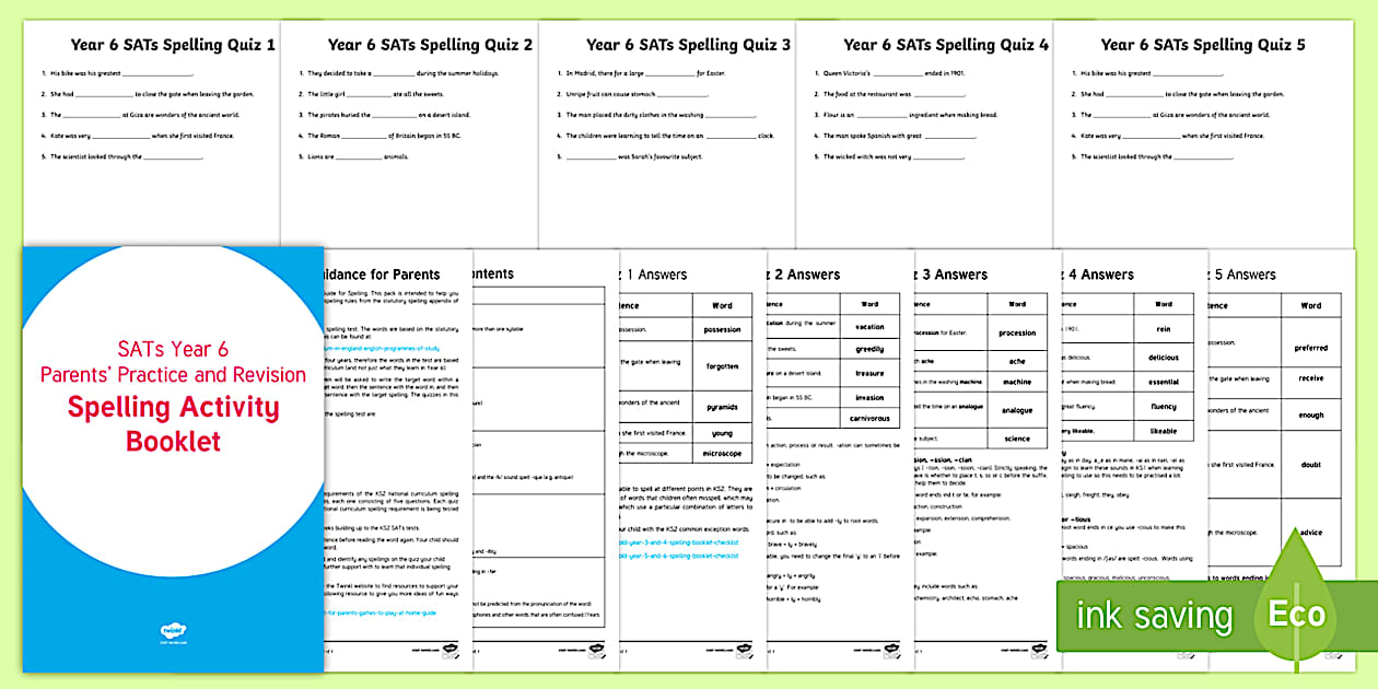 Parents KS2 Spelling Words For SATs - Revision and Quiz Parents KS2 Spelling Words For SATs - Revision and Quiz