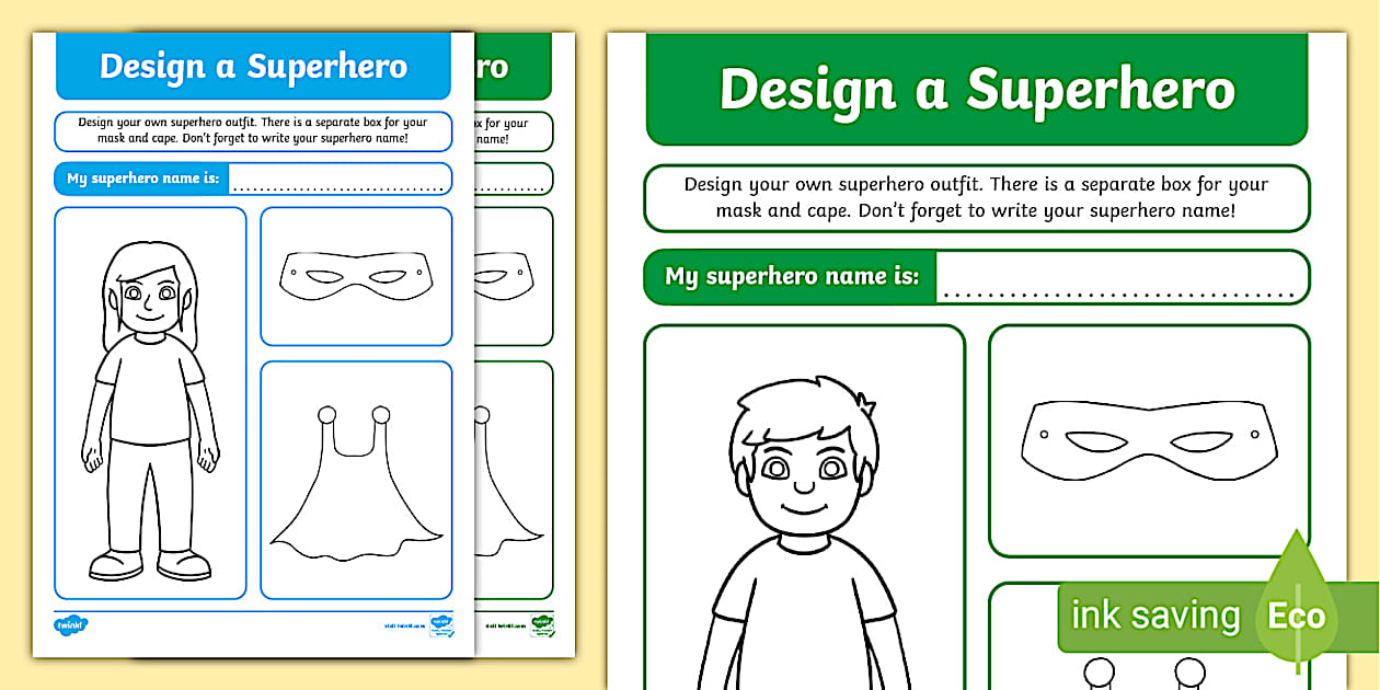 Design a Superhero Activity (teacher made) - Twinkl