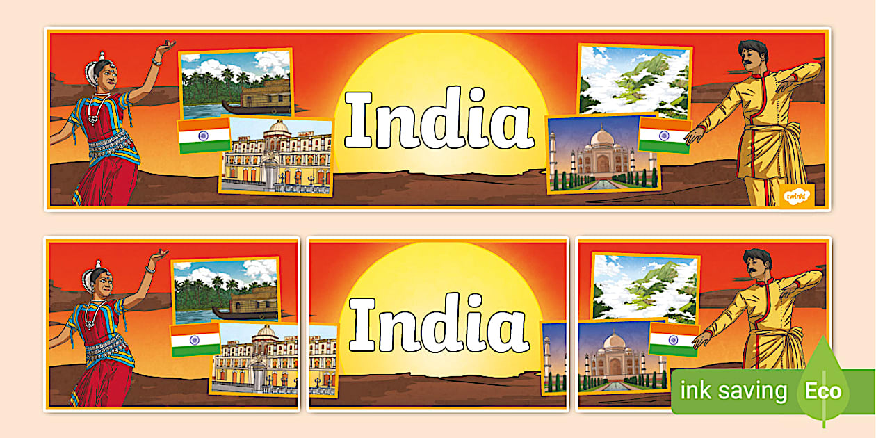India Display Banner (teacher made) - Twinkl