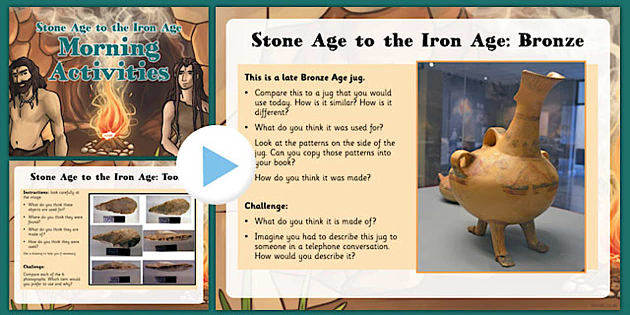 LKS2 Stone Age to Iron Age Morning Activities PowerPoint