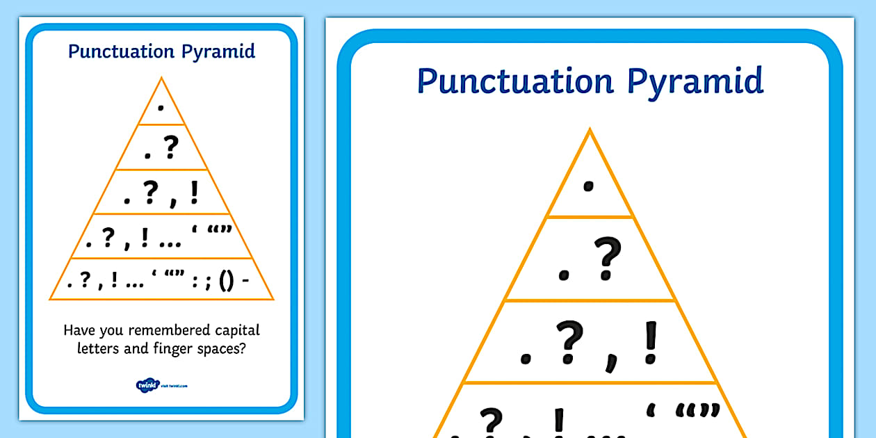Large Display Punctuation Pyramid (teacher made) - Twinkl