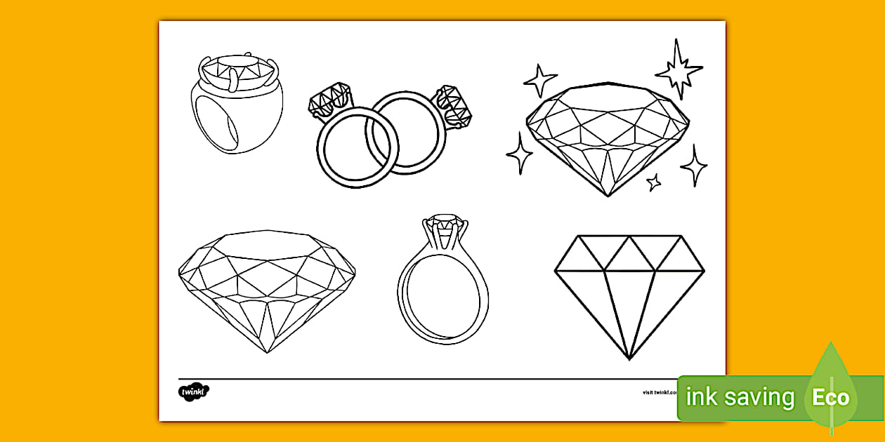 Diamond Doodle Colouring Page (teacher made) - Twinkl