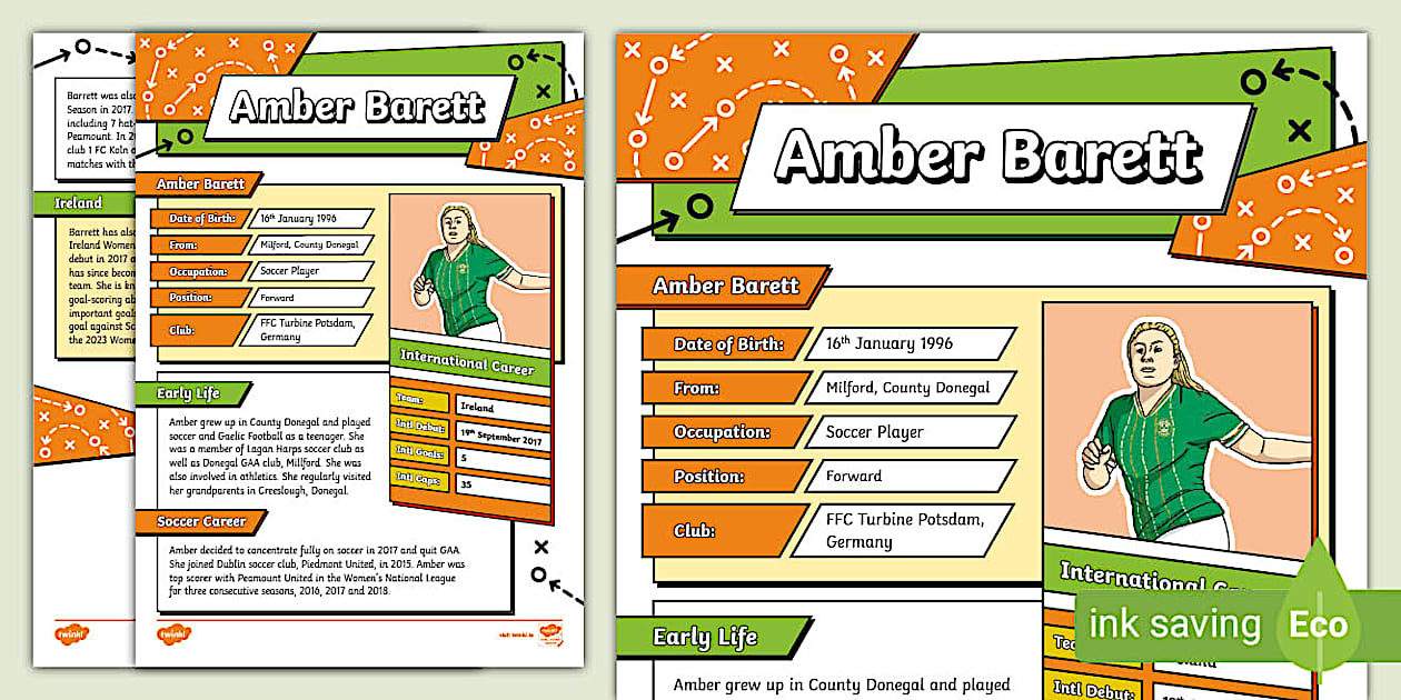Amber Barrett Fact File