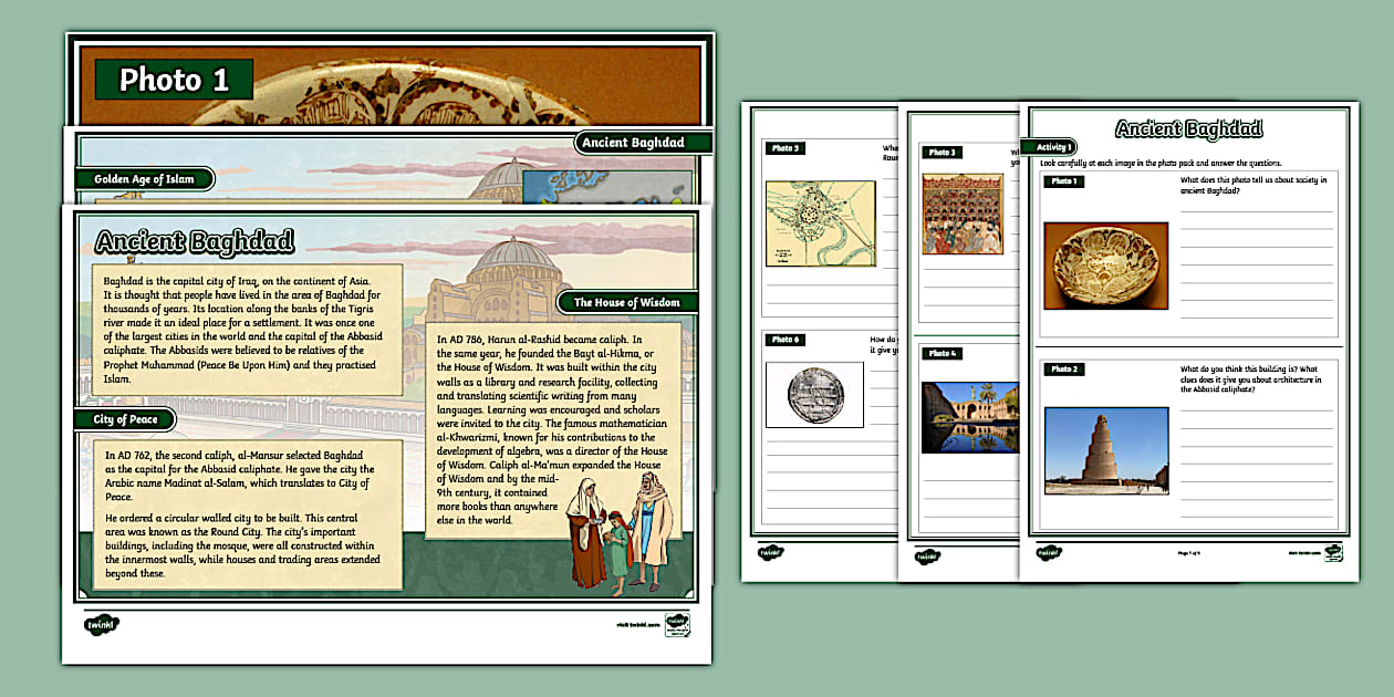 Ancient Baghdad Fact File and Exploring the Past Activities