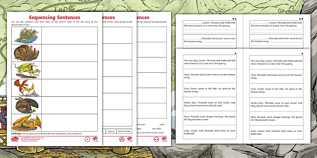 KS2 Fantasy Dragon Adventure Story 'The Wyrmstooth Crown' Sequencing ...