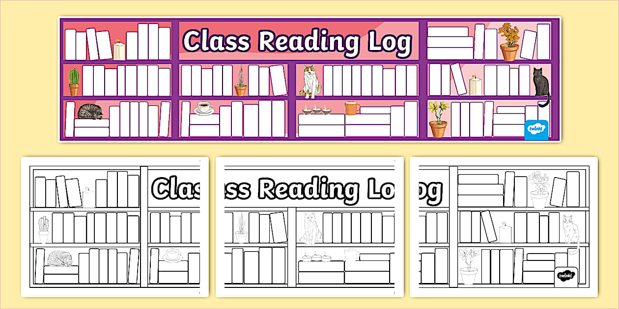 Class Reading Log Book Banner (teacher made) - Twinkl