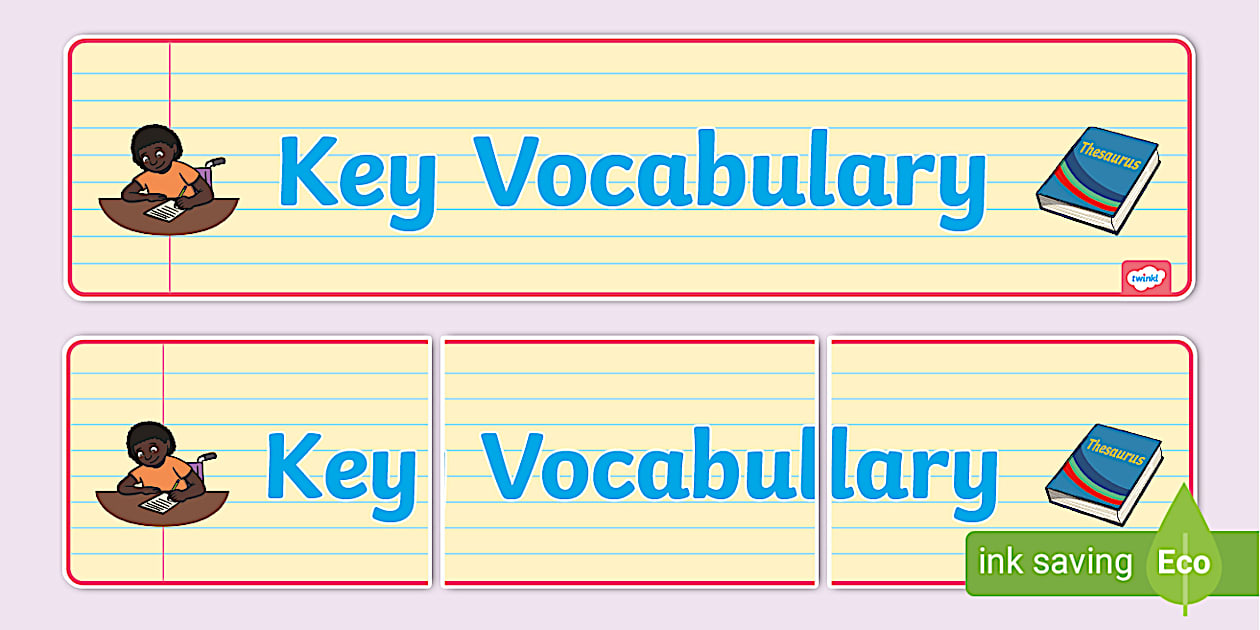 Key Vocabulary Display Banner (teacher made) - Twinkl