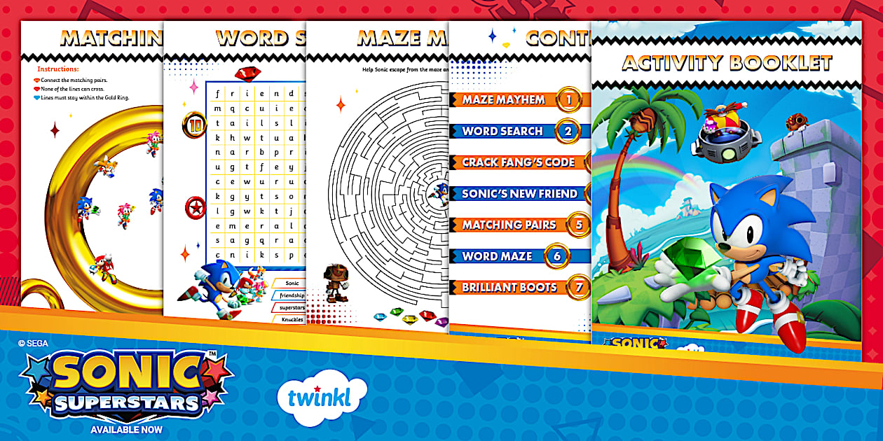 FREE! - Sonic: Activity Booklet for 3rd-5th Grade - Twinkl