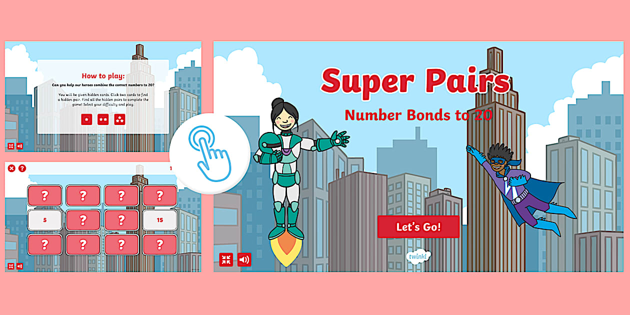 Super Pairs Number Bonds Game up to 20 | Twinkl - Twinkl