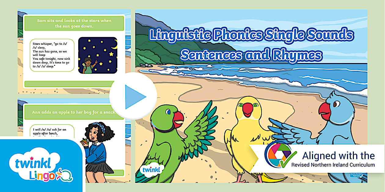 Linguistic Phonics Single Sounds Sentences Rhymes PowerPoint