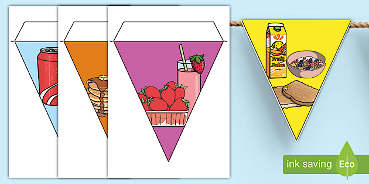 Food and Drink Bunting | Display Items | Twinkl - Twinkl