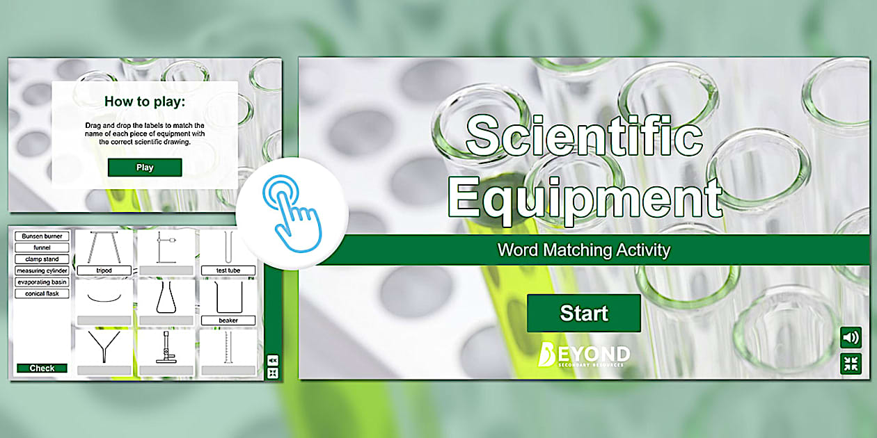 Scientific Equipment Word Matching Activity - Twinkl