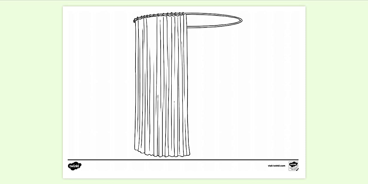 Curtain Colouring Sheet | Colouring Sheets - Twinkl