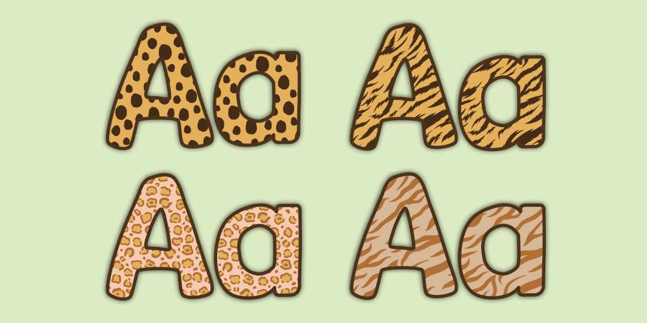 Neutral Boho Animal Print Display Lettering (teacher made)
