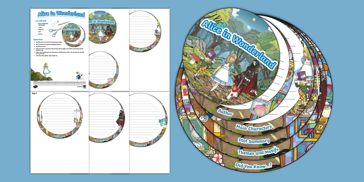 Alice in Wonderland Circles Booklet (teacher made) - Twinkl