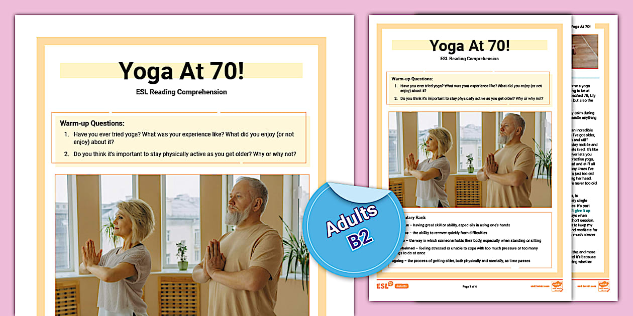 ESL Yoga At 70! (teacher made) - Twinkl