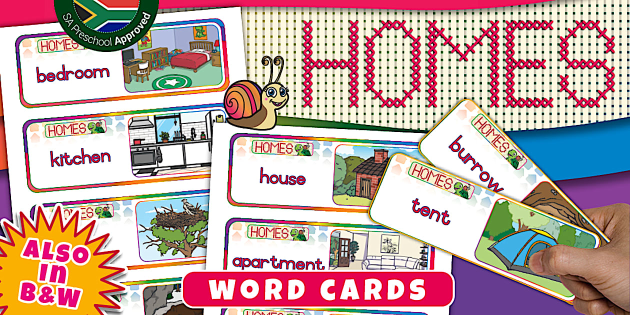 Preschool: Homes - Word Cards