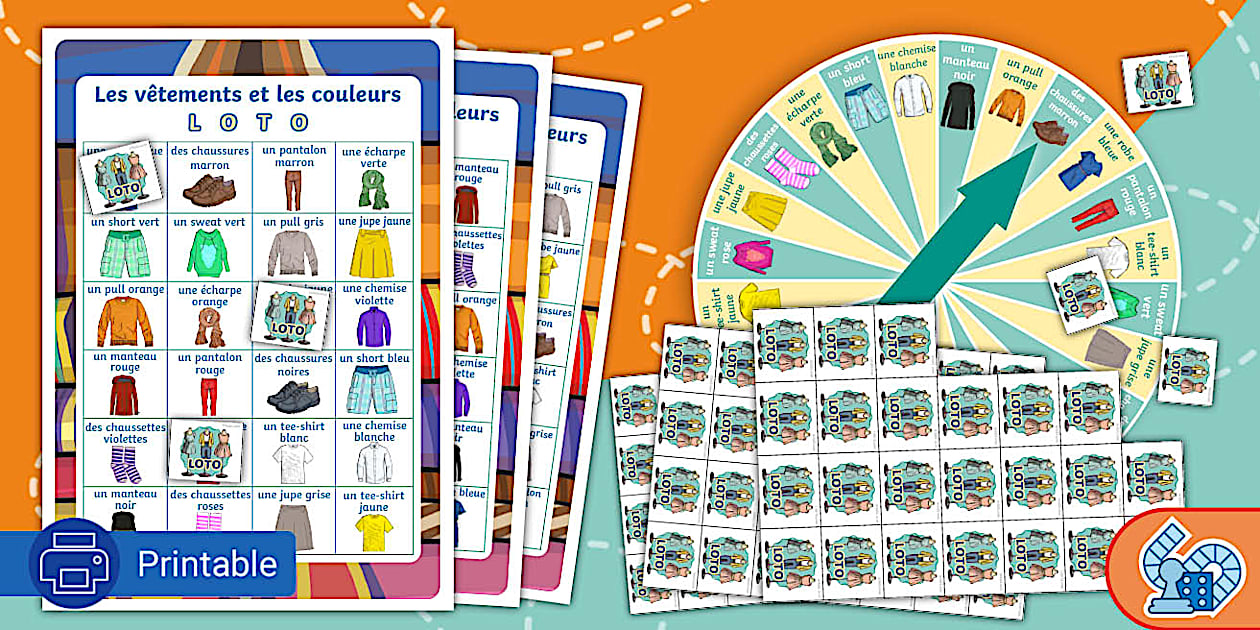 👉 French KS2 Board Game: Clothes and Colours - Twinkl