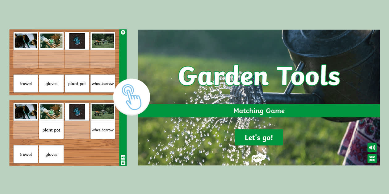 Garden Tools Interactive Matching Game (Lehrer gemacht)