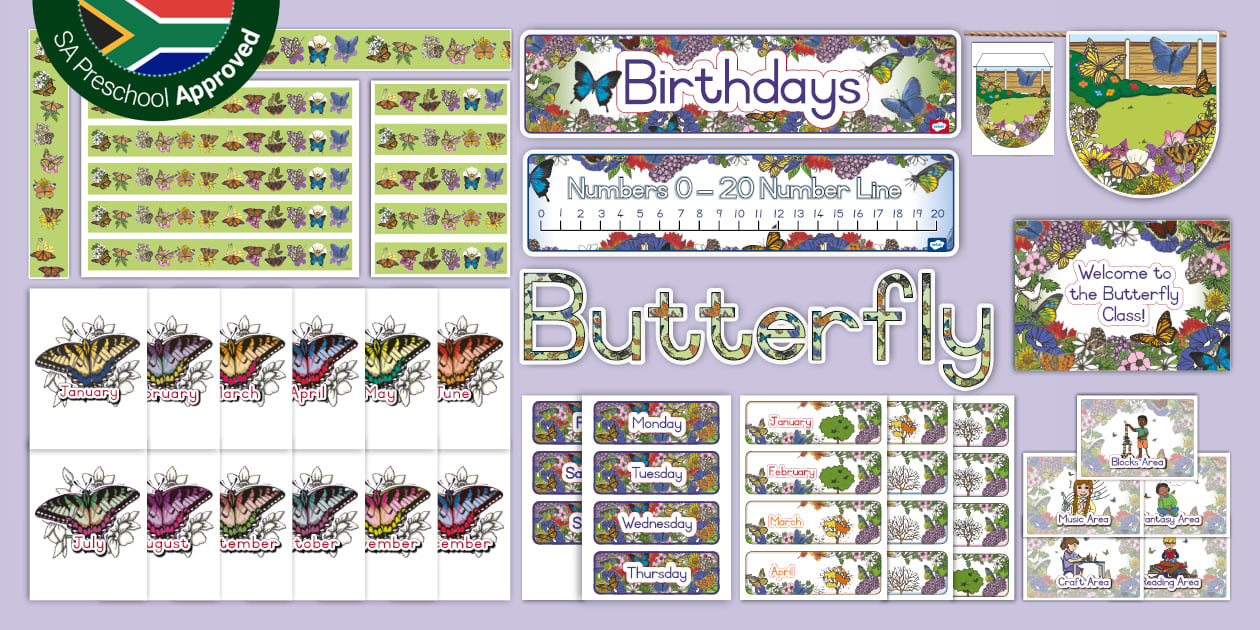 Butterfly-Themed Classroom Display Pack (teacher made)