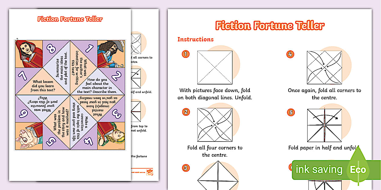 Fiction Fortune Teller | Upper Primary Reading Resources