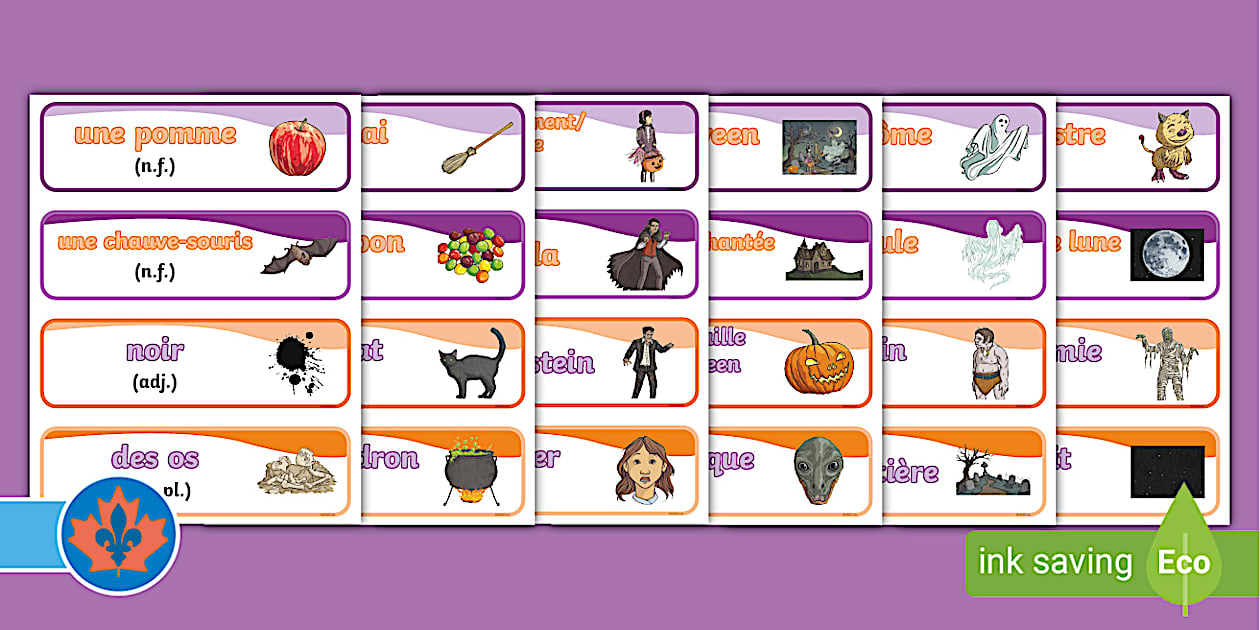 Vocabulaire sur Halloween | Cartes de Mots | Twinkl