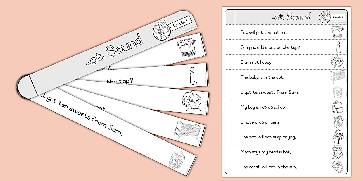 Grade 1 Phonics: -ot Reading Strips (teacher made) - Twinkl