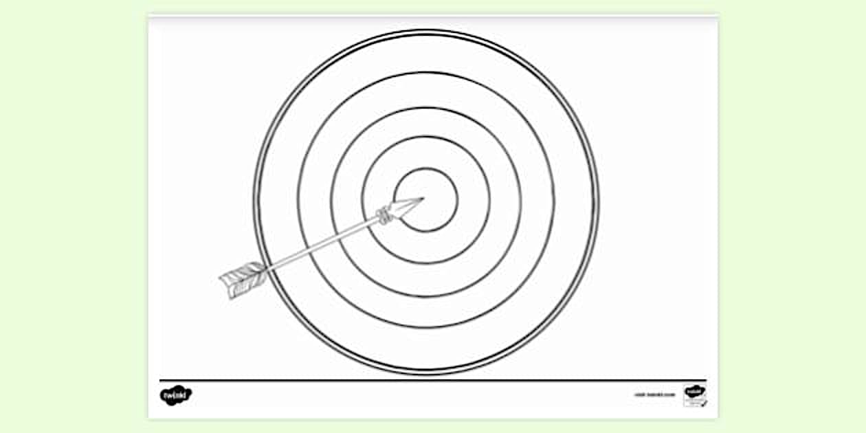 Archery Target Colouring Sheet (teacher made) - Twinkl