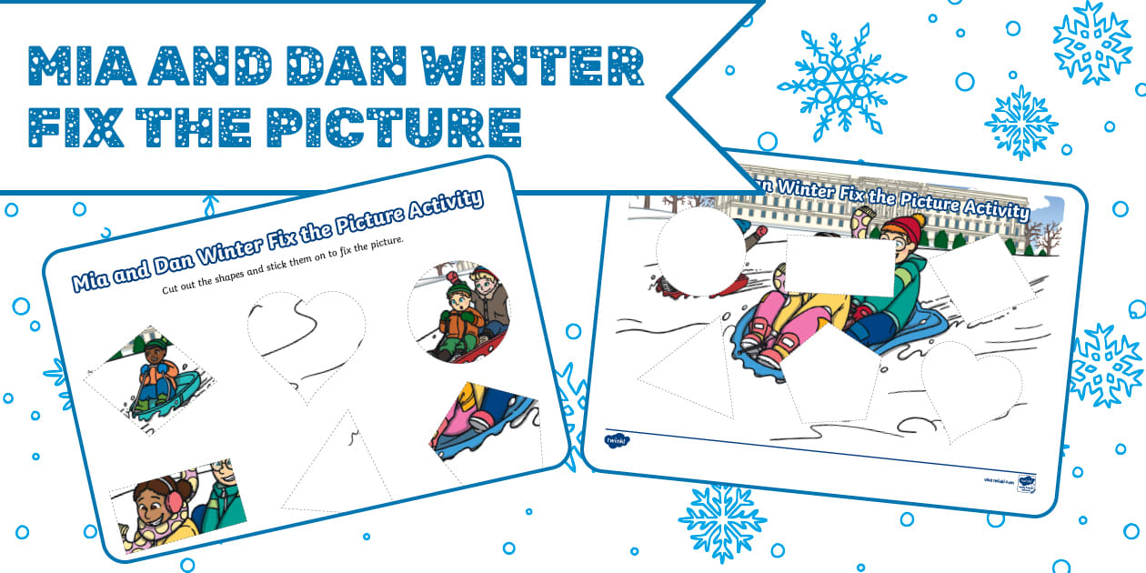 Mia and Dan Winter Fix the Picture Activity
