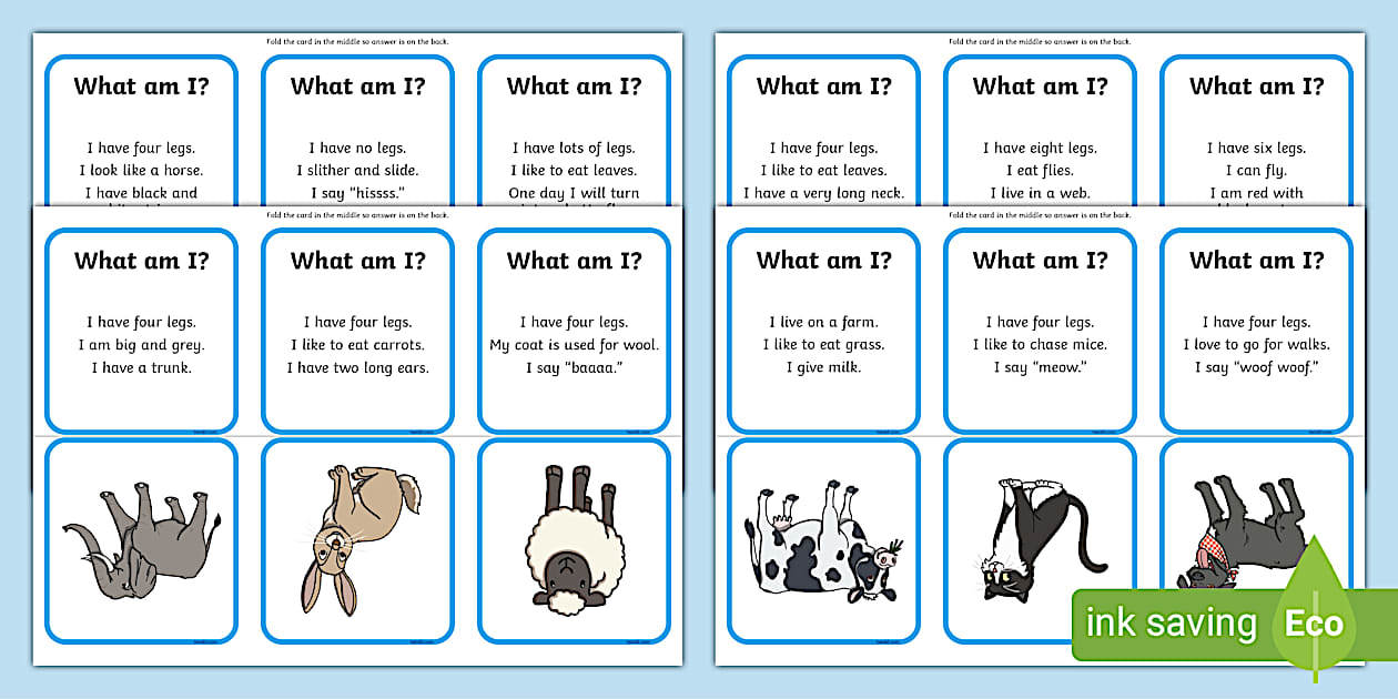What Am I? Animal Guessing Game (teacher made) - Twinkl