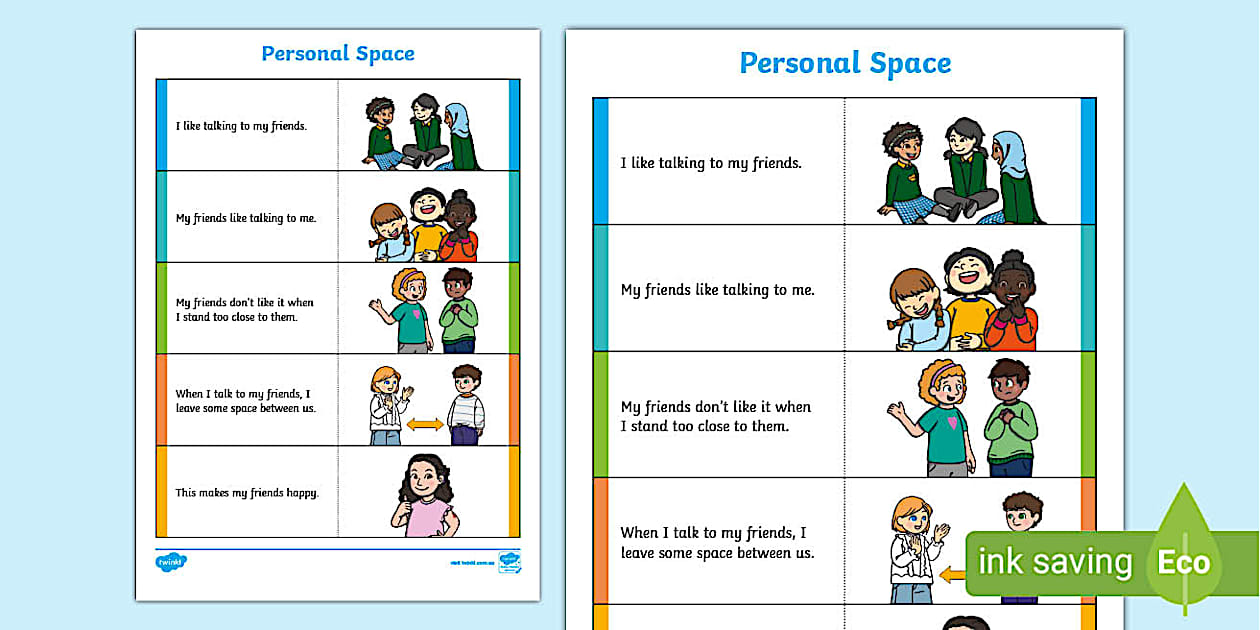 Personal Space Social Story Worksheets | Twinkl - Twinkl