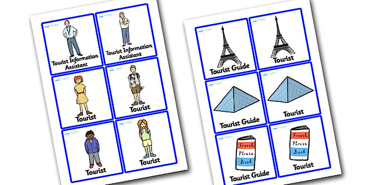Paris Tourist Information Role Play Badges - Twinkl