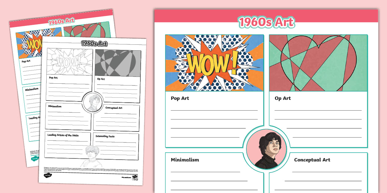 1960s Art Fact File Template (teacher made) - Twinkl