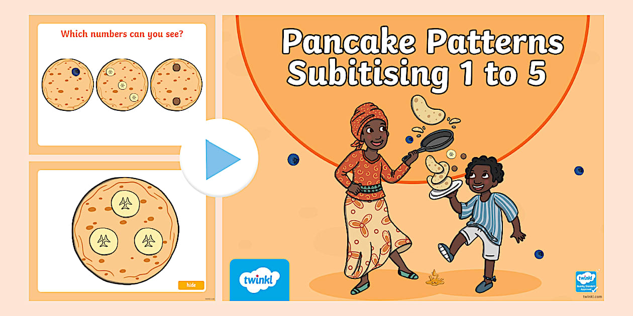 👉 Pancake Patterns Subitising 1 to 5 PowerPoint - Twinkl