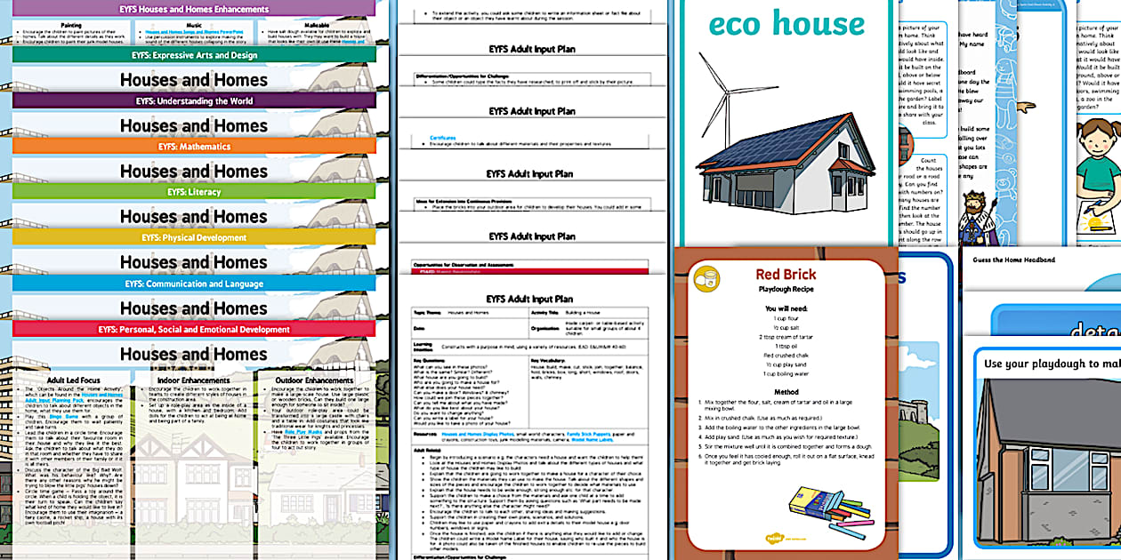 EYFS Houses and Homes Lesson Plan Enhancement Ideas and Resources Pack