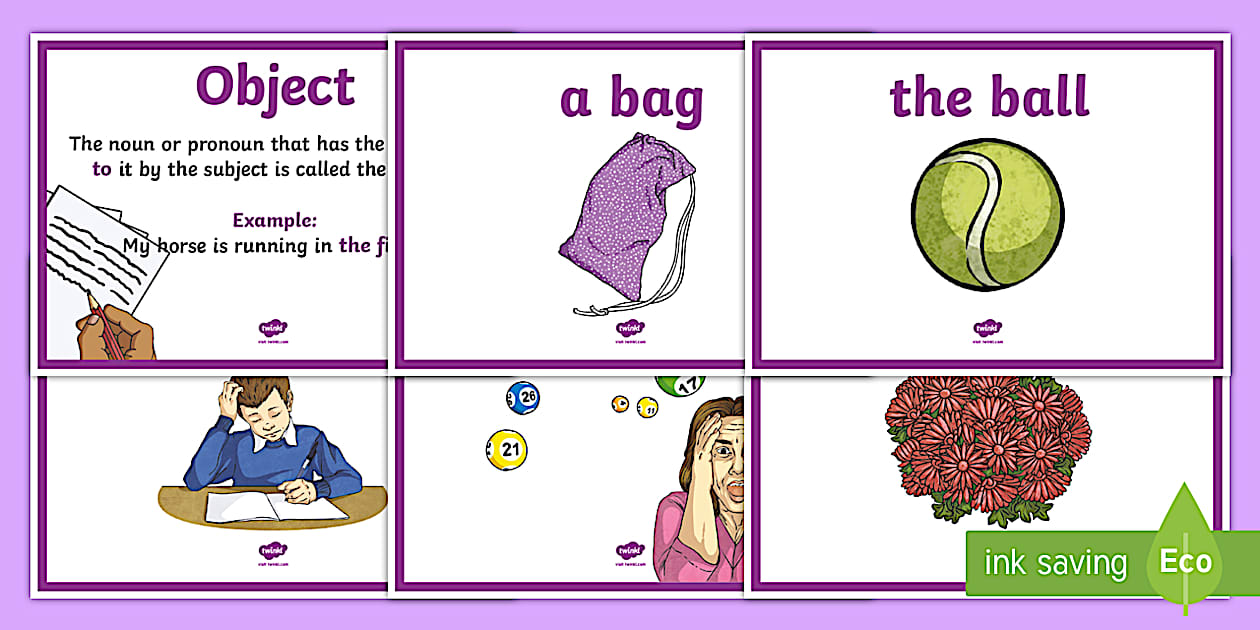 Objects of Sentences Display Cards (Teacher-Made) - Twinkl