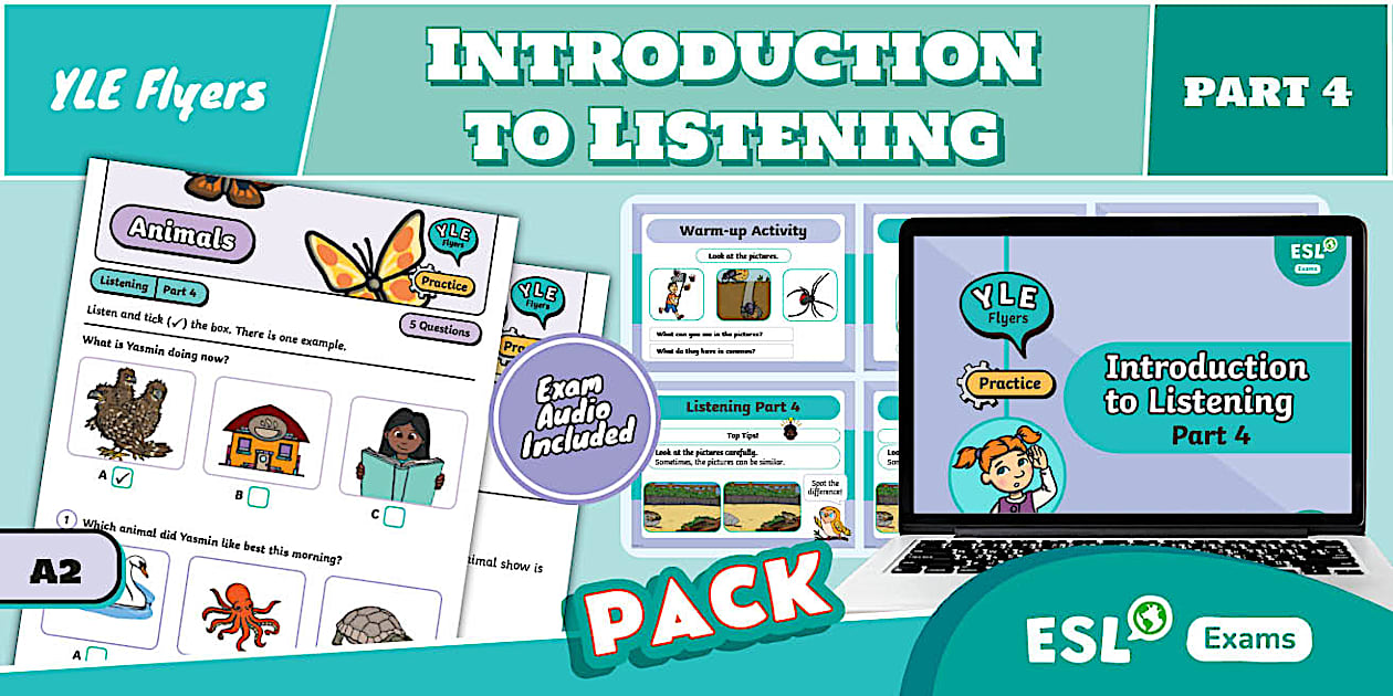 YLE Flyers - Introduction to Listening Part 4 Lesson