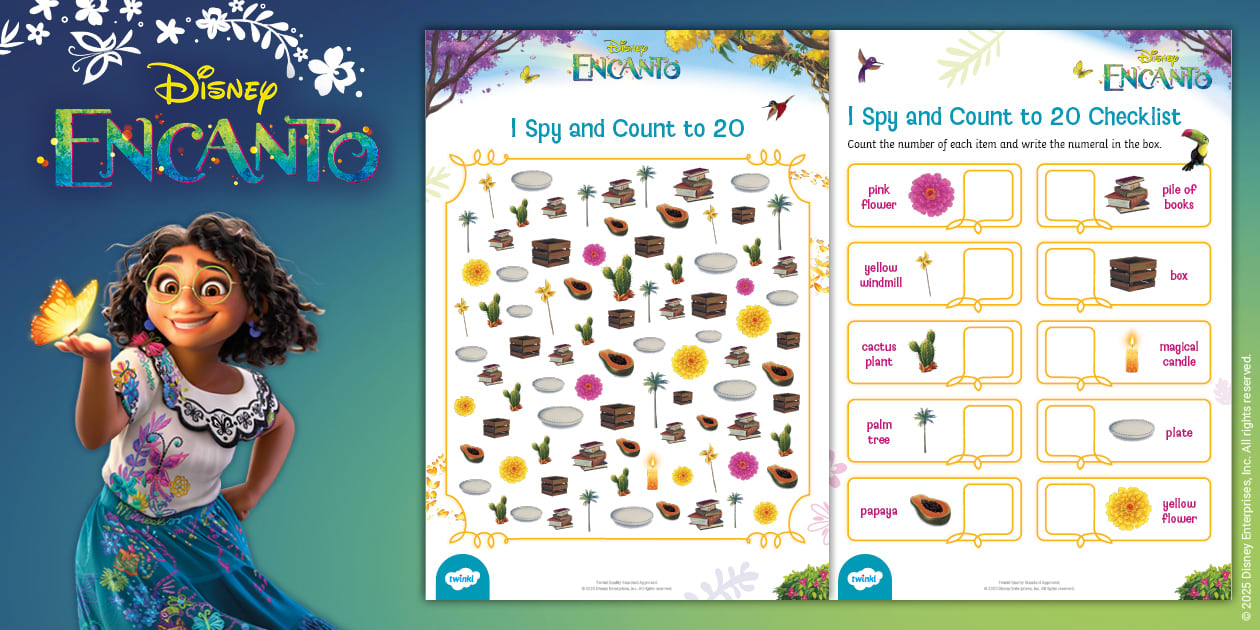 👉 Encanto Counting To 20 and I Spy Activity | Teacher-Made
