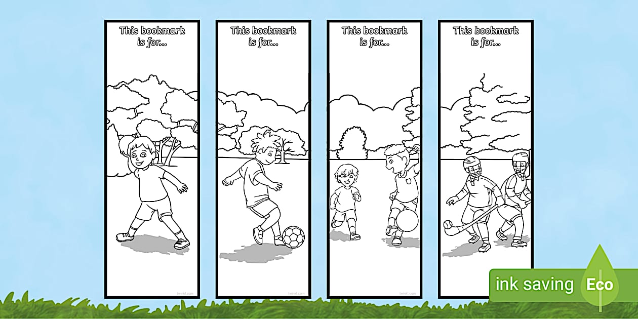 Sports Themed Children Bookmarks to Colour | Twinkl - Twinkl