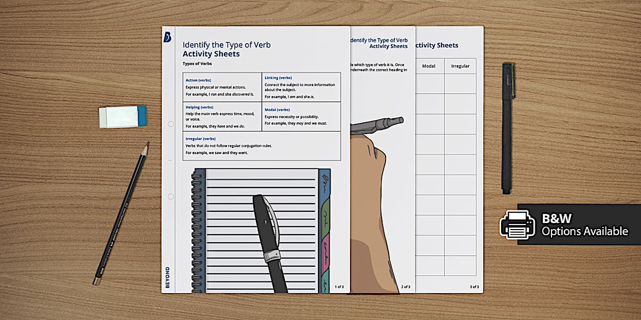 Identify the Type of Verb (Activity Sheet) (Teacher-Made)
