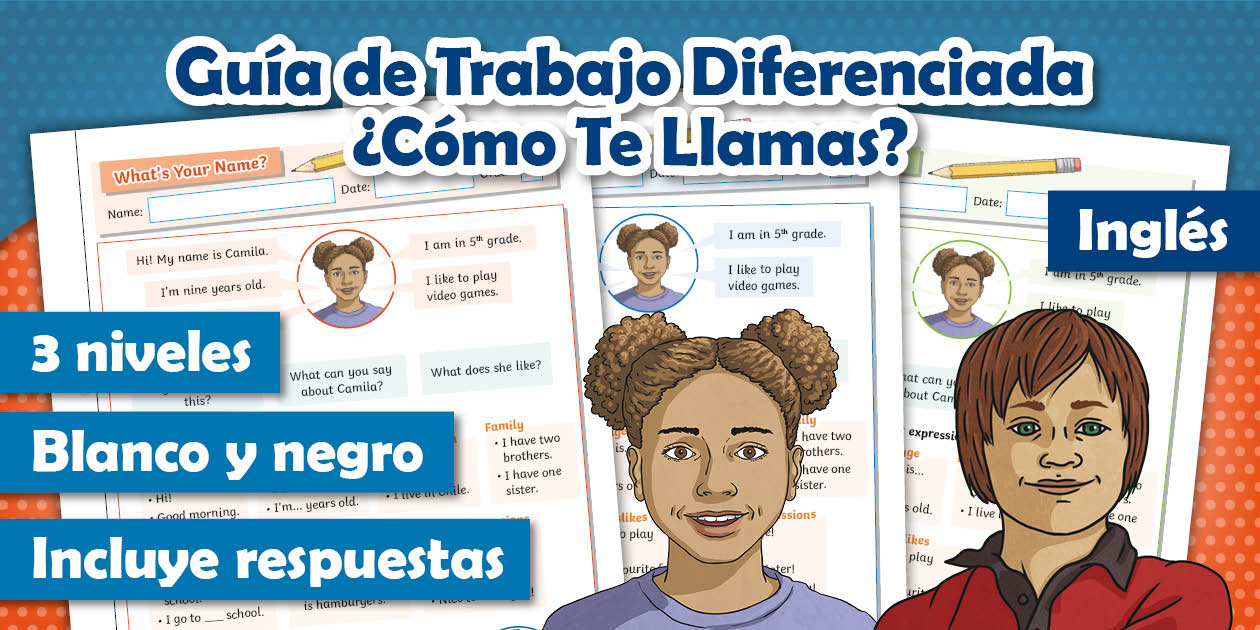 Guía de Trabajo Diferenciada | Saludos en inglés | 5° | 6°
