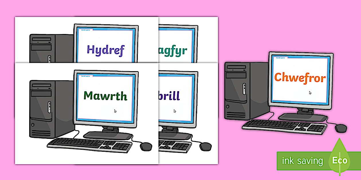 Posteri Arddangos Monitoriaid Misoedd y Flwyddyn - Twinkl