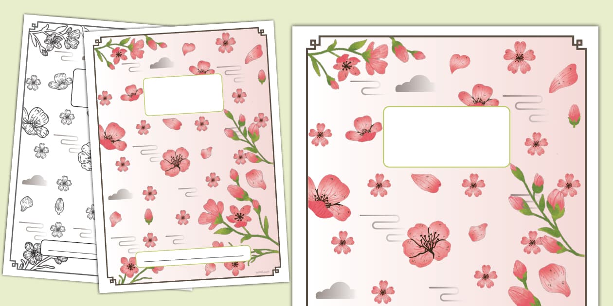 Sakura-Themed Book Cover - Twinkl Book Covers (teacher made)
