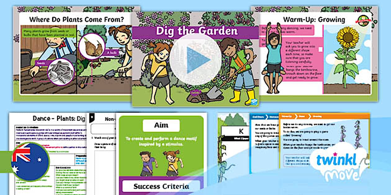 Year 2 Dance: Plants Lesson 1: Dig the Garden (teacher made)