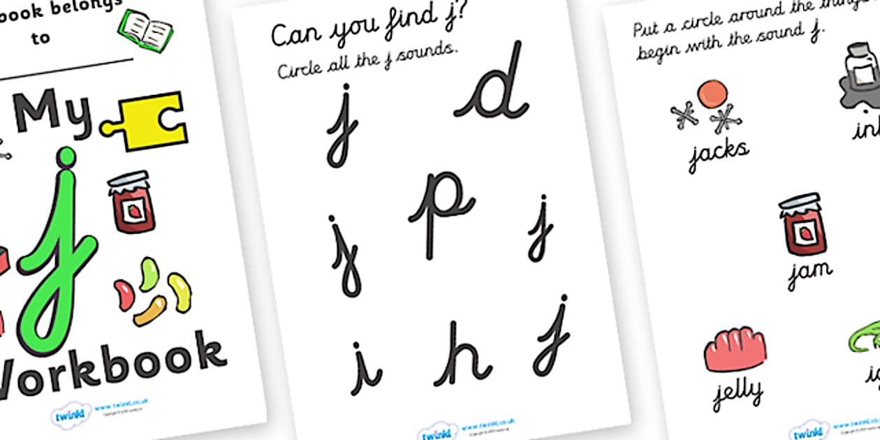 My Cursive 'j' in Handwriting Workbook | Teaching Resource