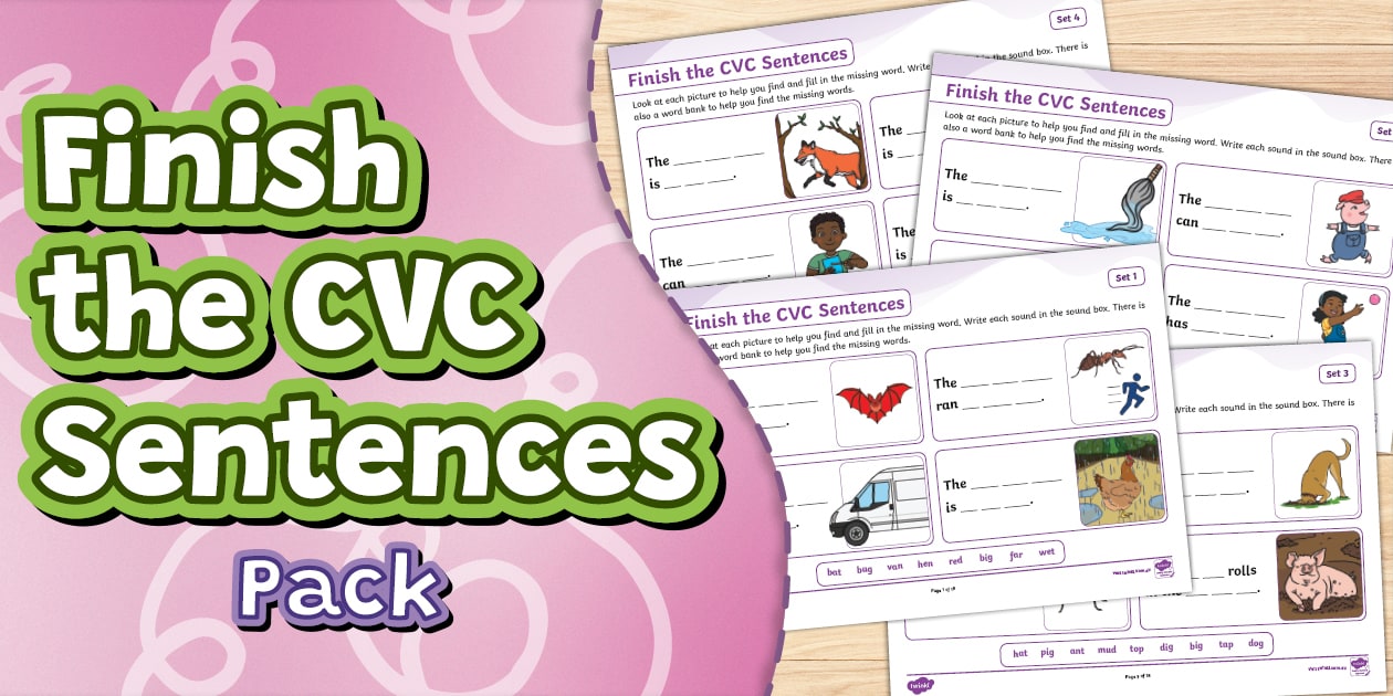 Finish the CVC Sentences Pack