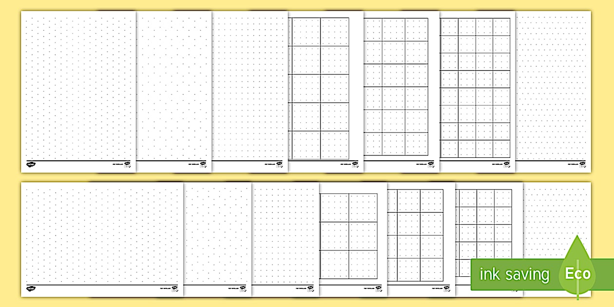 Printable Grid Dot Paper Pack - Primary Resource - Twinkl