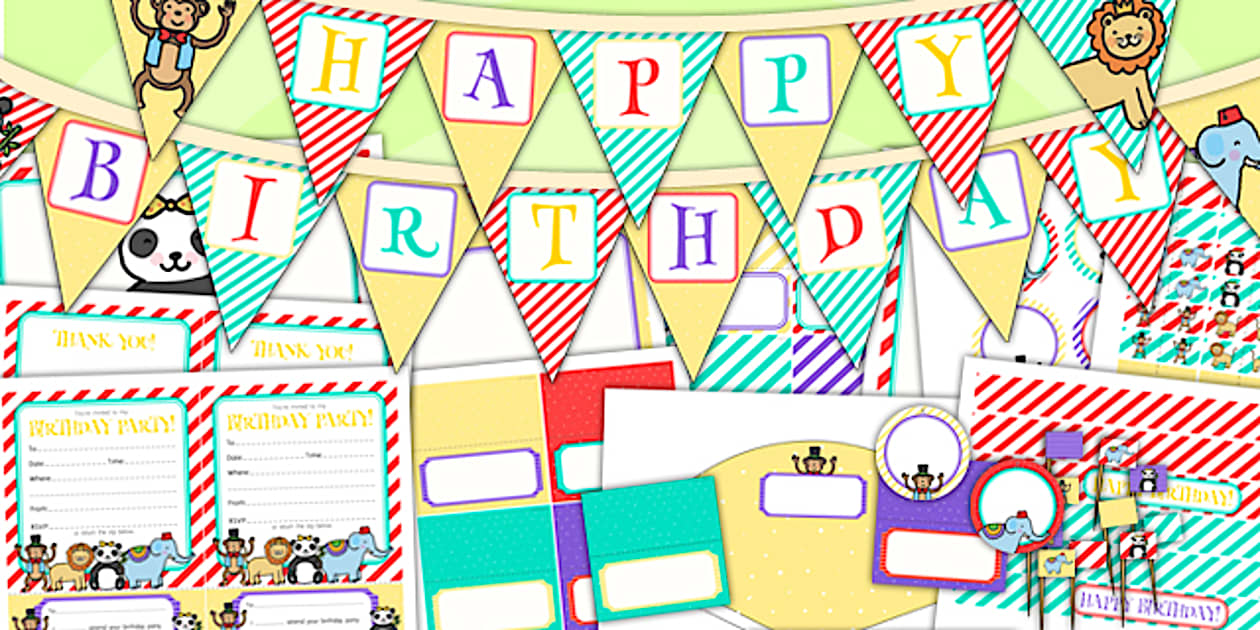 Animal Themed Birthday Party Pack